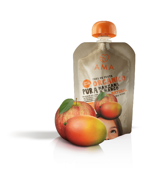 Organic Apple & Mango Purée - AMA TIME